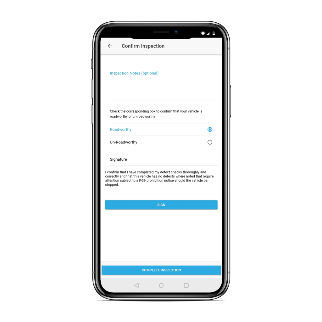 Vehicle Daily Checks – Data Trak